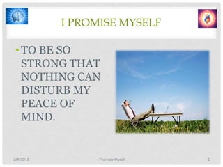 Promise myself | PDF