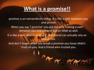 Promises we made with allah | PPTX