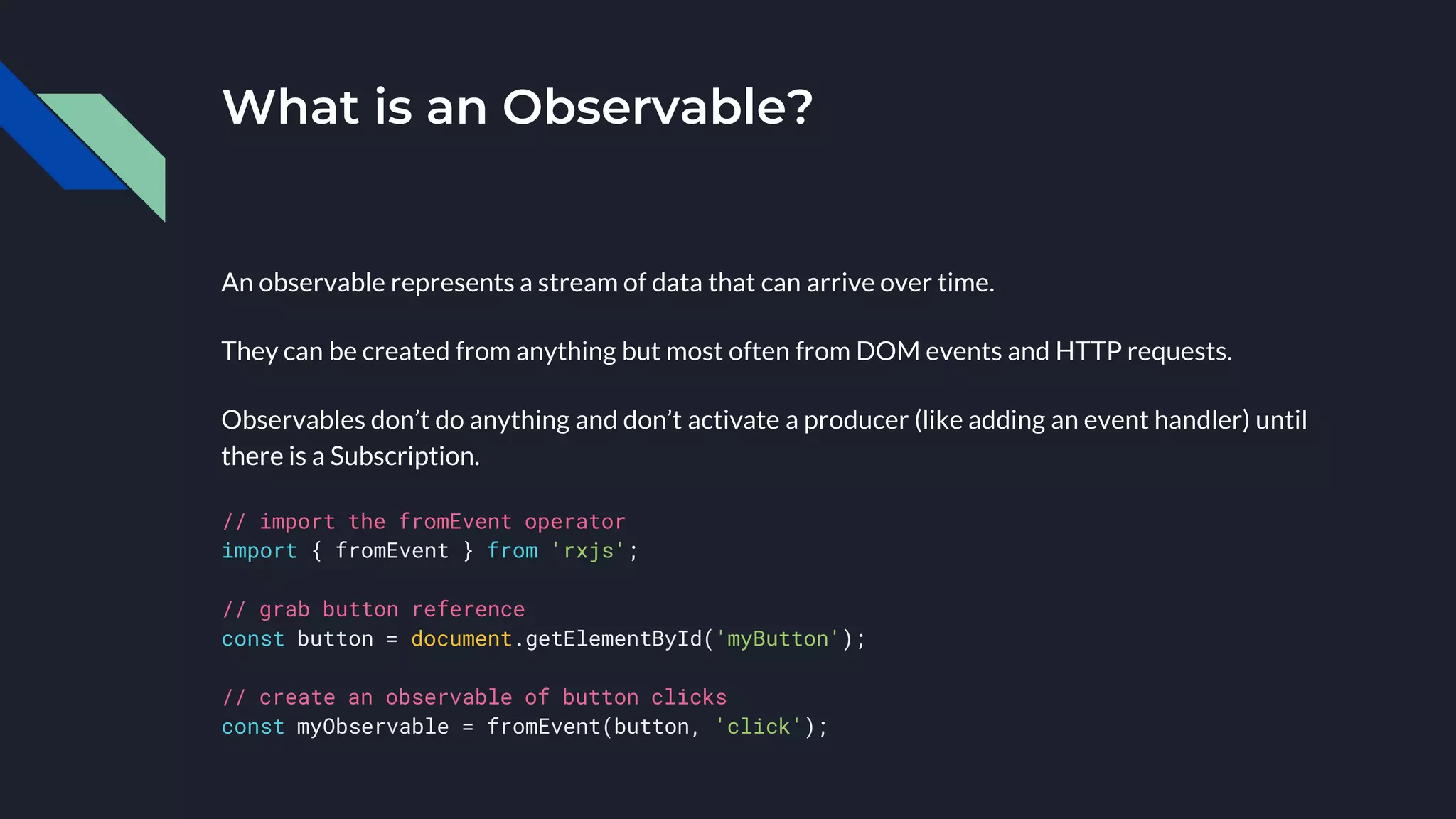 Promises, promises, and then observables | PPT