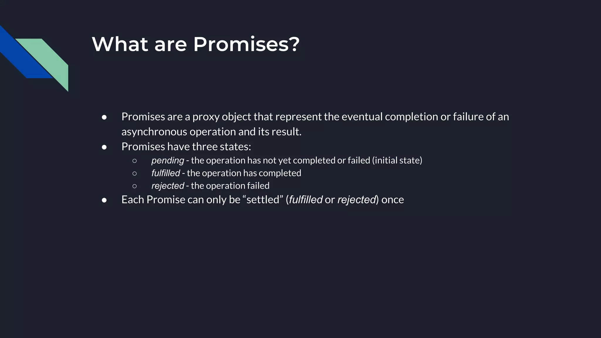 Promises, promises, and then observables | PPTX