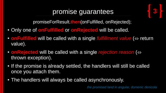 Promises, The Tao of Angular | PPT