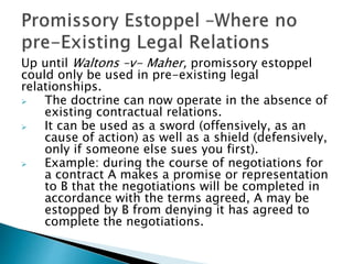Promissory Estoppel, Waiver And Election Power Point (2) | PPTX
