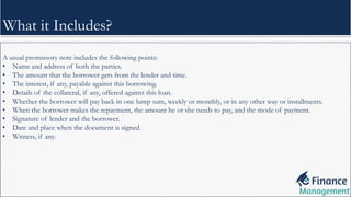 Promissory Note | PPTX