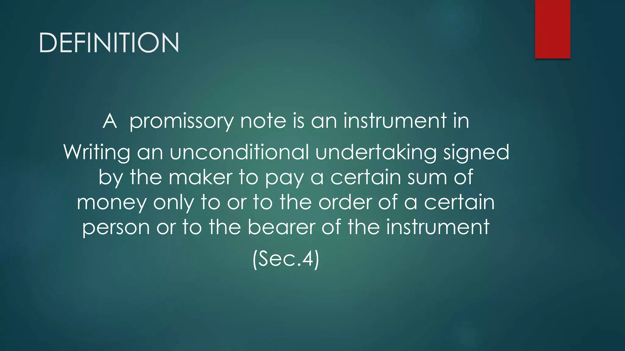 Promissory note | PPTX