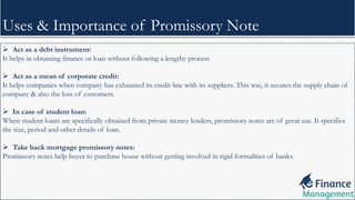 Promissory note vs loan agreement | PPT