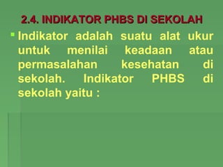 PHBS di Tatanan Sekolah | PPT