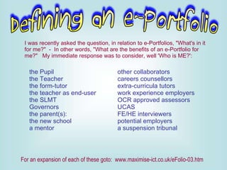 eFolio in the UK | PPT