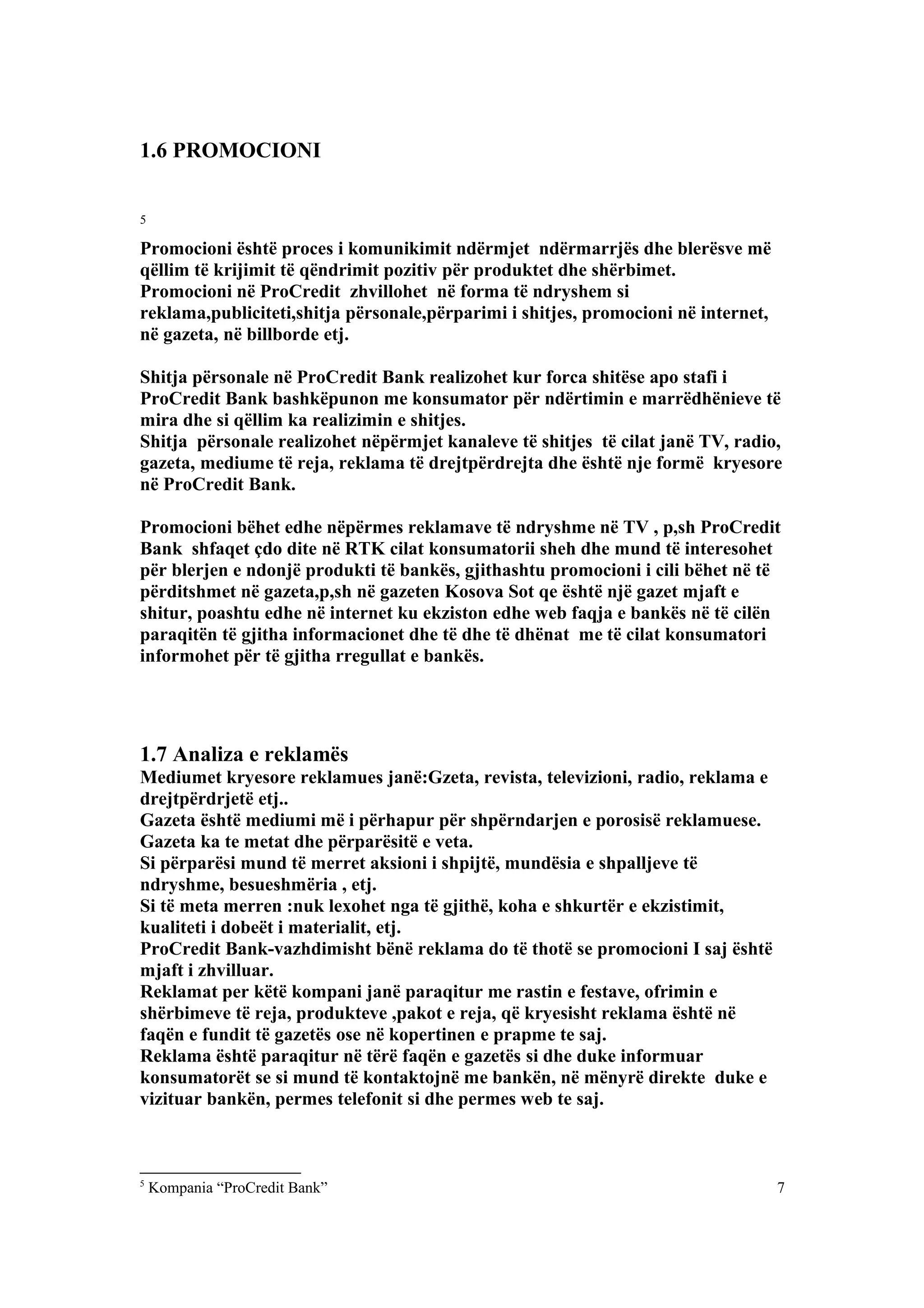 Rast studimore "ProCreditBank" | DOC