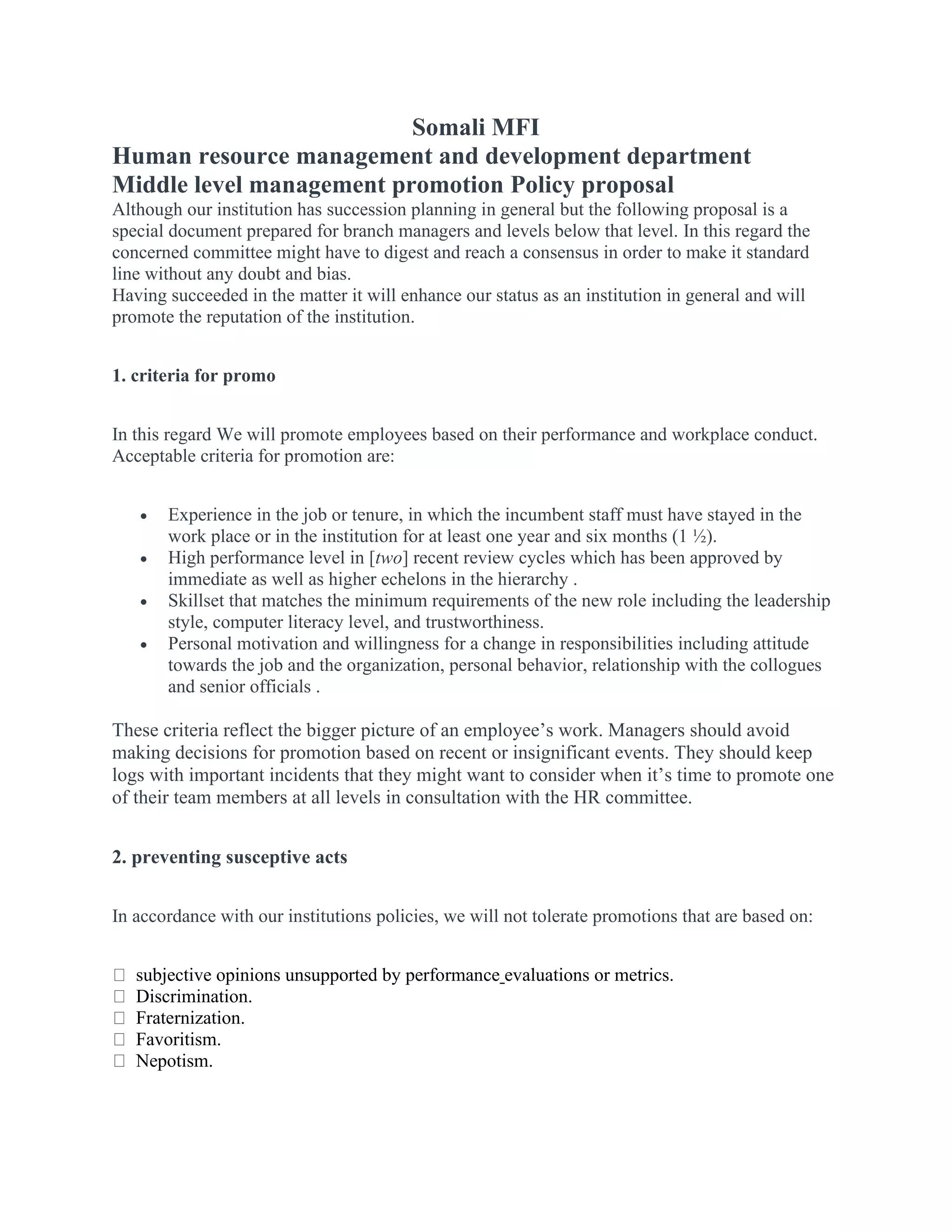 Promo document | PDF