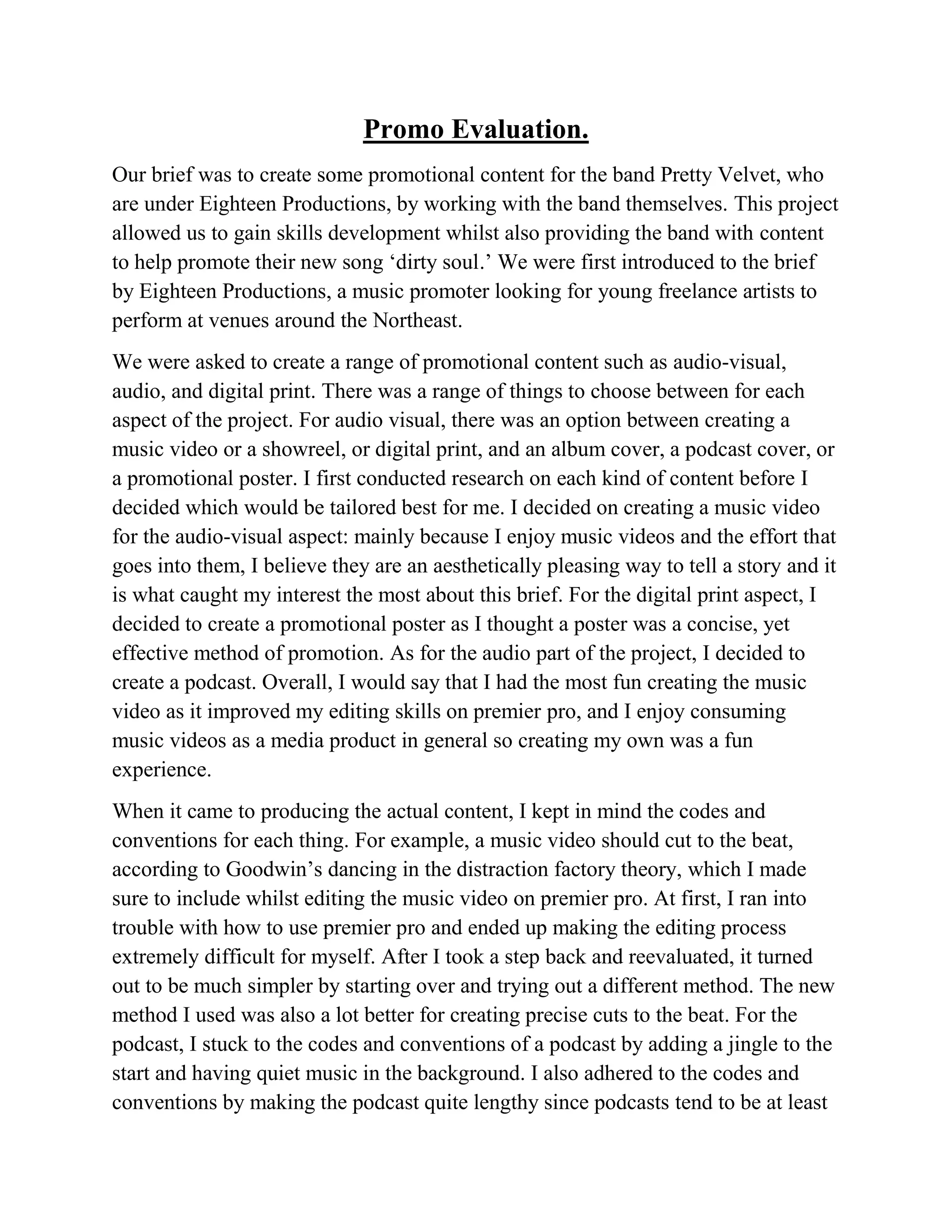 Promo Evaluation.docx . | PDF