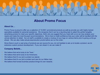 Promo focuscapabilitiespreso | PPS | Marketing and Advertising | Business