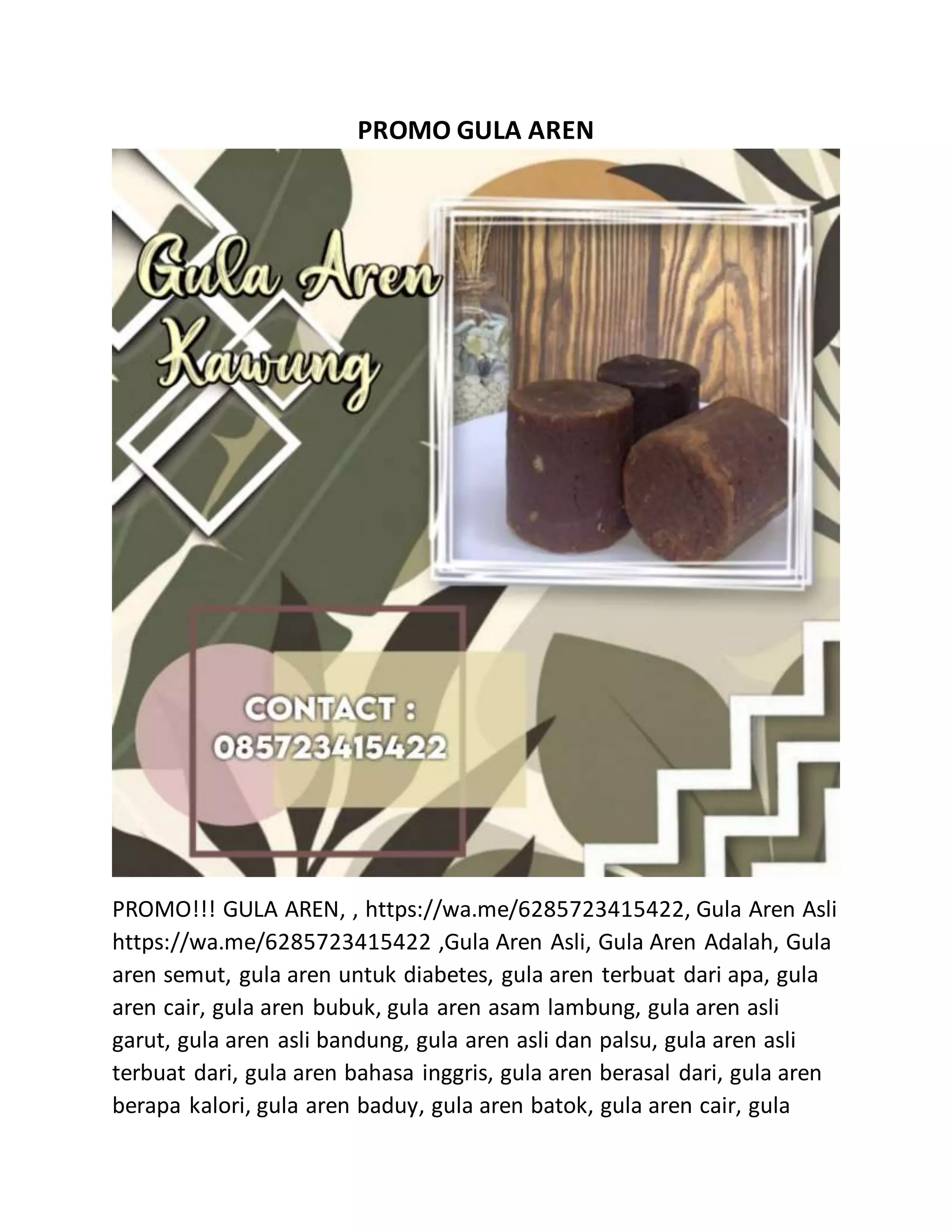 Promo gula aren 1 | PDF