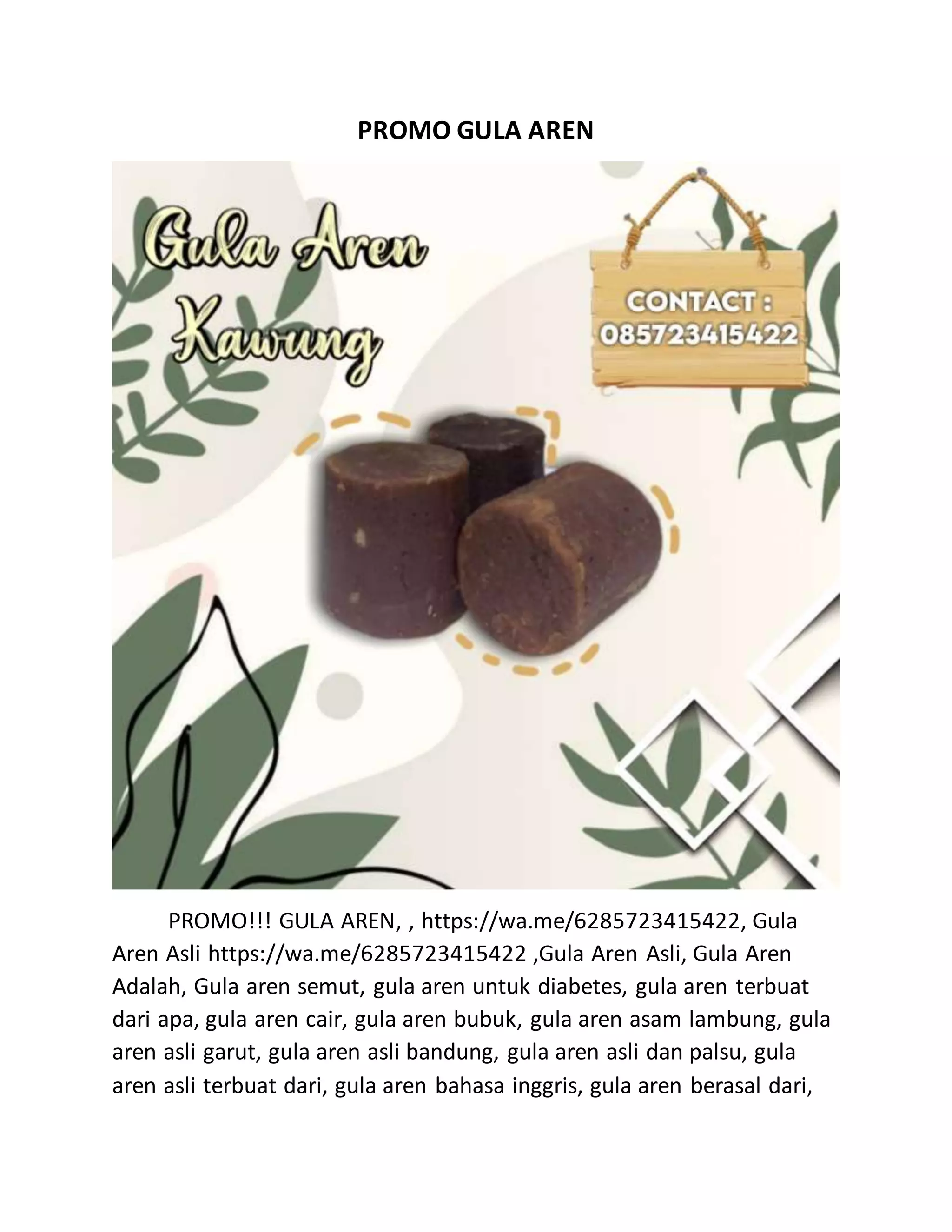 Promo gula aren 5 | DOCX