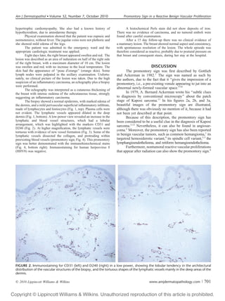 Promontory sign in a reactive benign vascular lesions | PPTX