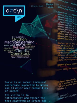 Oπe\n conference Promo Poster | PPTX | Programming Languages | Computing