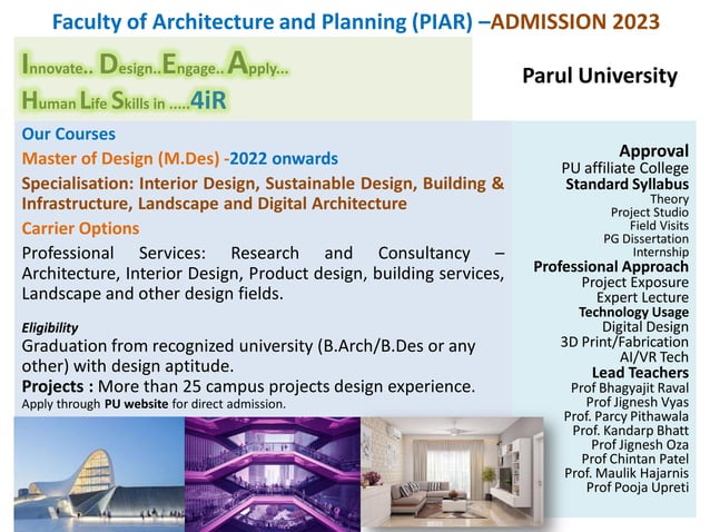 Options for Joining MPlan at Parul University | PPT