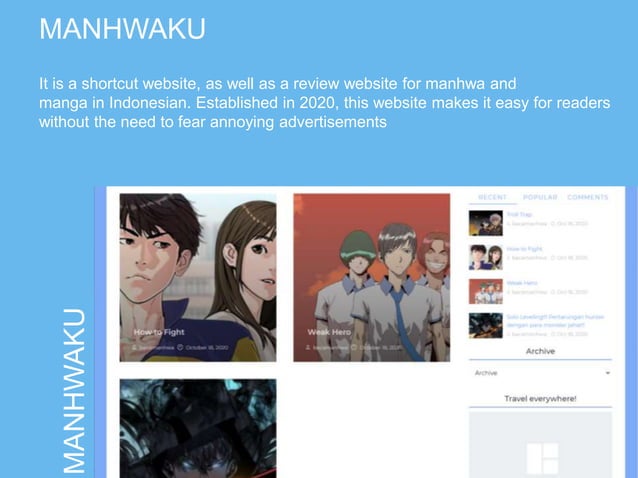Manhwa Site Promotion | PPTX