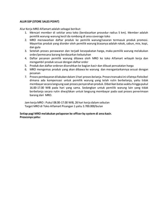 Promosi dan mekanisme promosi di toko alfamart | DOCX