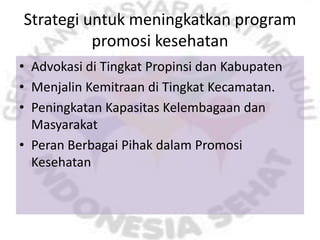 Promosi kesehatan nasional | PPTX