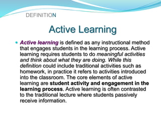 Promote active learning in your teaching culture | PPT