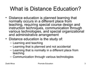 Promote Education Distance Education | PPT