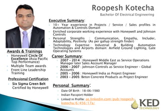 Promoter profile - KED Technology | PPT