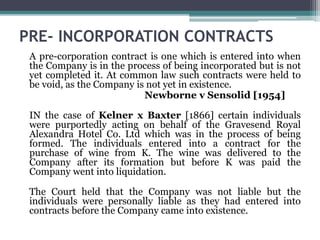 Promoters and preincorporation contracts | PPTX