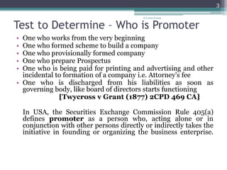 Promoters and preincorporation contracts | PPTX