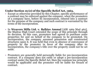 Promoters and preincorporation contracts | PPTX