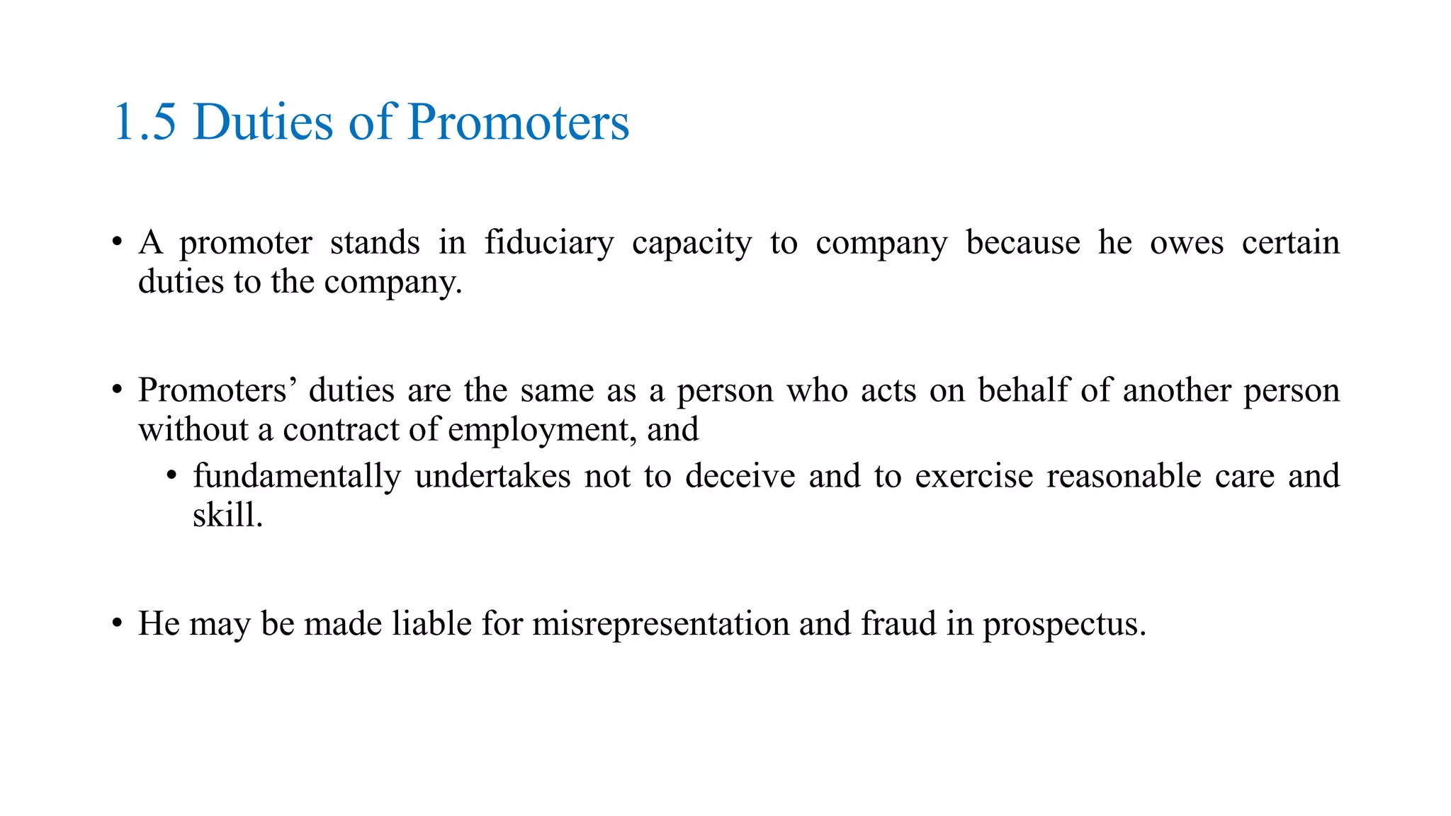 21032018-C4E-Promoters: Their Position, Powers, Duties And Liabilities ...