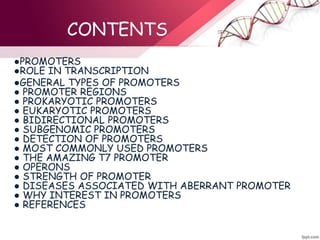 DNA Promoters presentation | PPTX