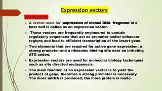 Promoters used in expression vectors | PPTX