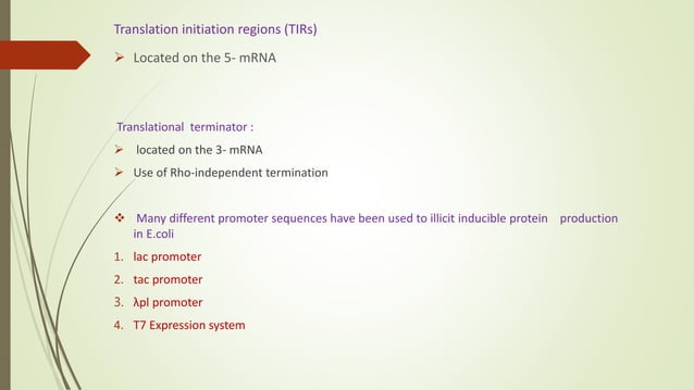 Promoters used in expression vectors | PPTX