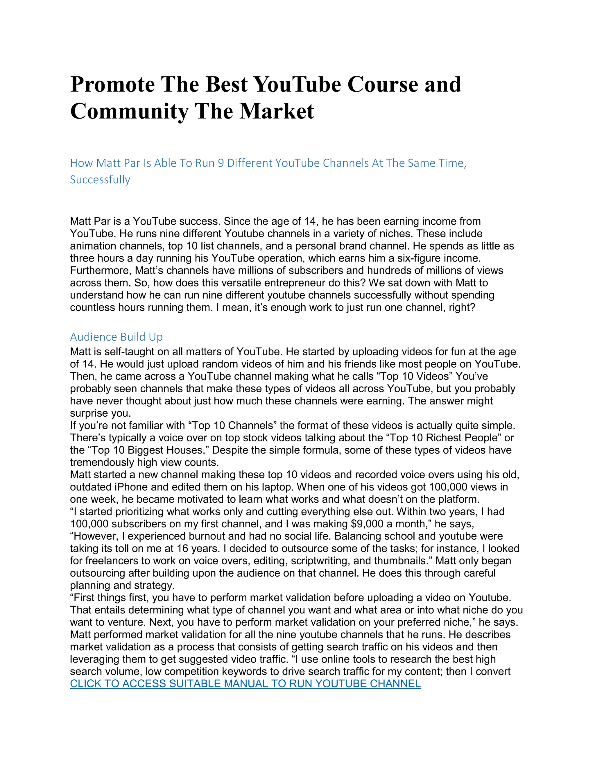 Promote The Best YouTube Course and Community.pdf