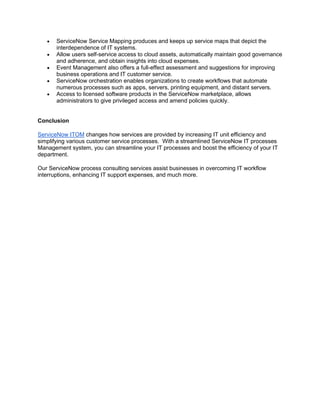 Promote your IT visibility, health, and performance using ServiceNow ...