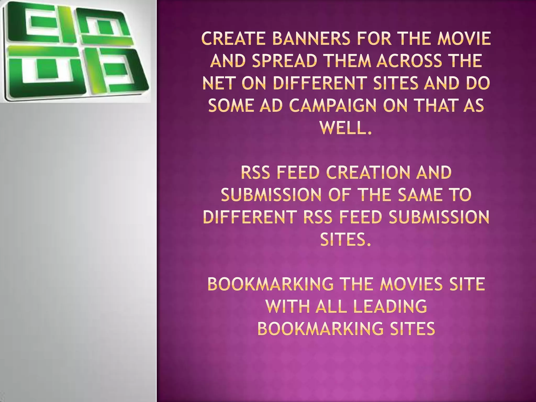Promote your movie with extensive ideas | PPT