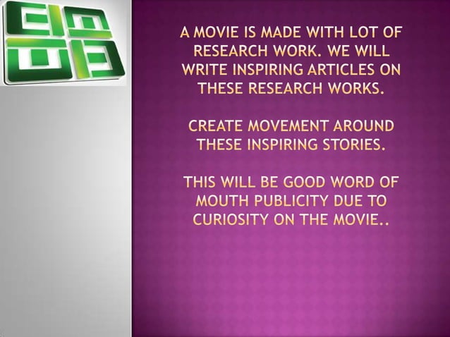 Promote your movie with extensive ideas | PPT