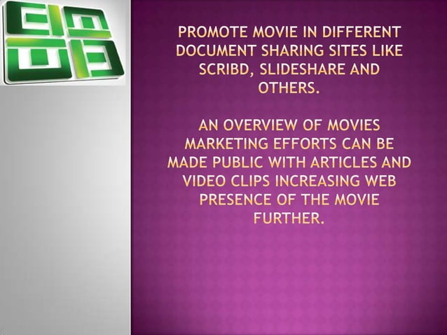 Promote your movie with extensive ideas | PPT
