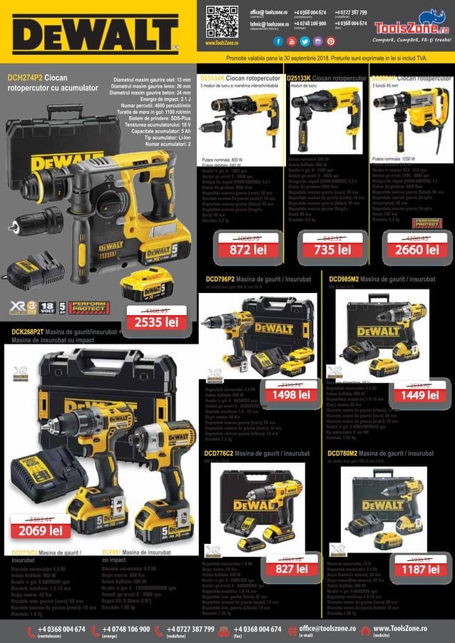 ToolsZone.ro - Promotie scule electrice dewalt valabila pana la 30 ...