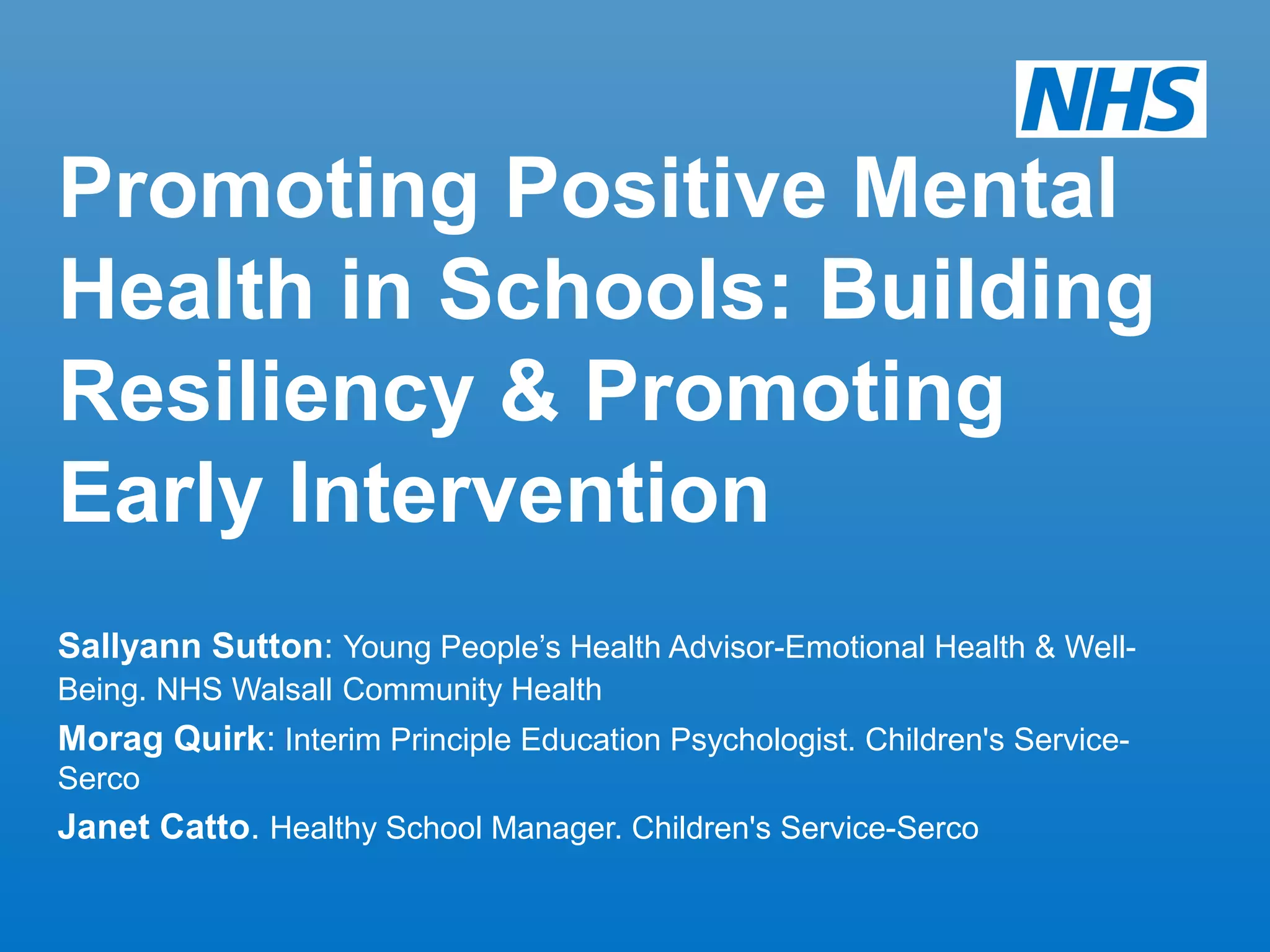 Promoting positive-mental-health-ppt | PPT