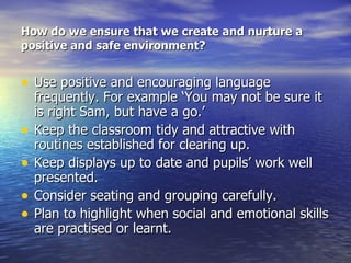 Promoting Seal In The Classroom Practical Suggestions | PPT