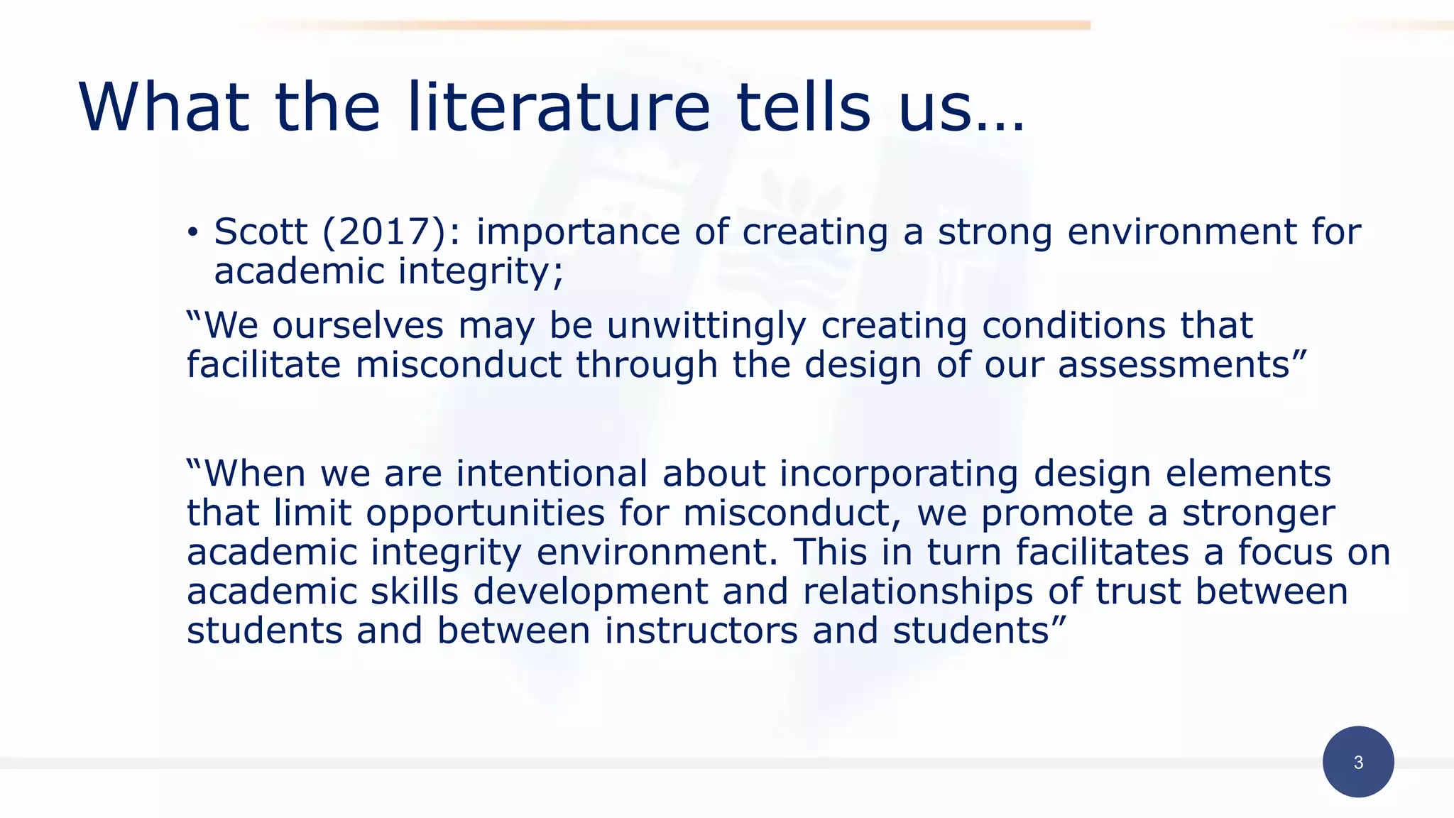 Promoting academic integrity through robust assessment design | PPTX