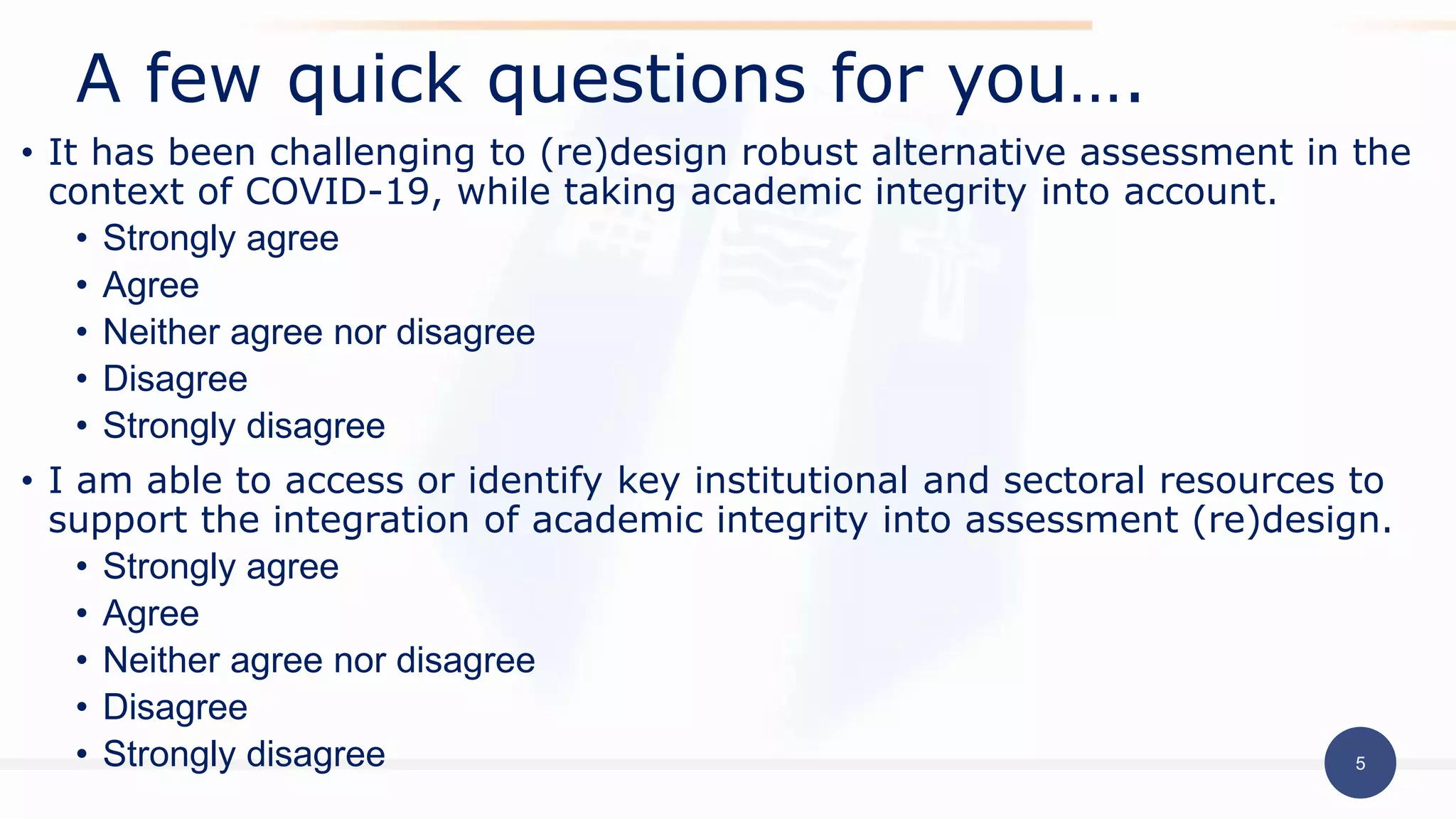 Promoting academic integrity through robust assessment design | PPTX