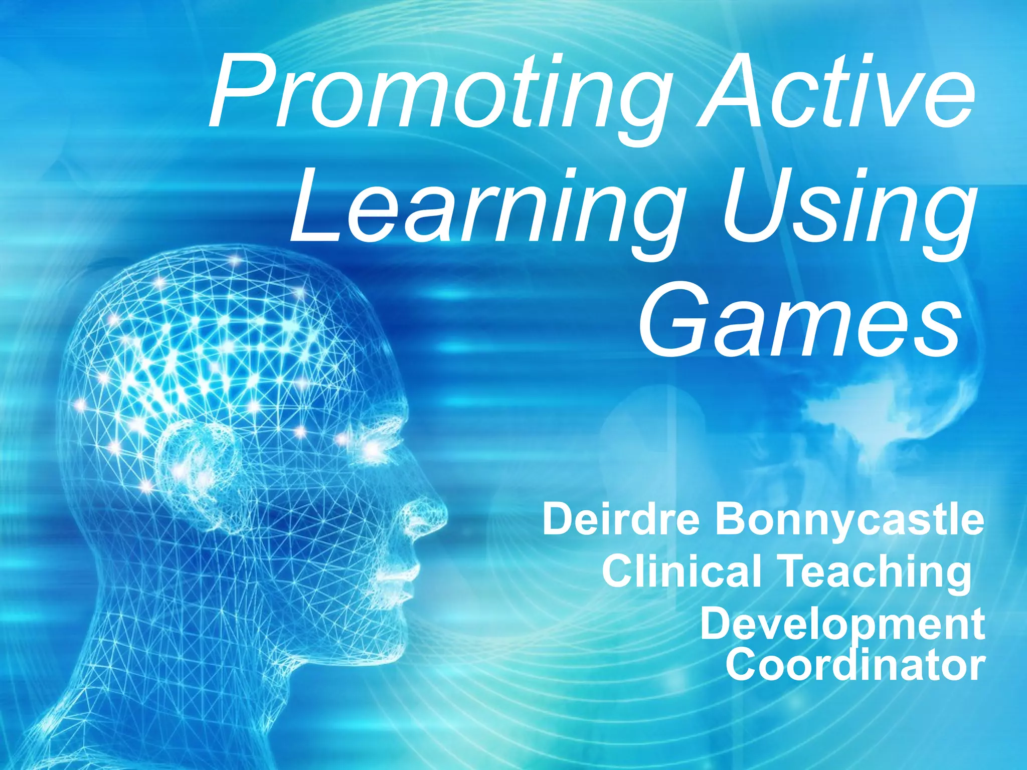 Promoting Active Learning Using Games | PPT