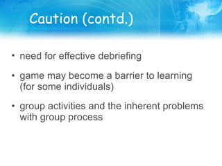 Promoting Active Learning Using Games | PPT
