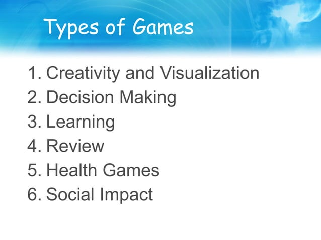 Promoting Active Learning Using Games | PPT