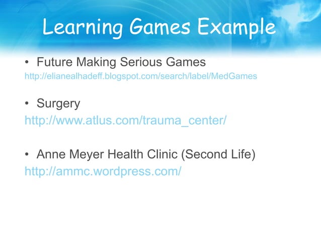 Promoting Active Learning Using Games | PPT