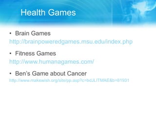 Promoting Active Learning Using Games | PPT