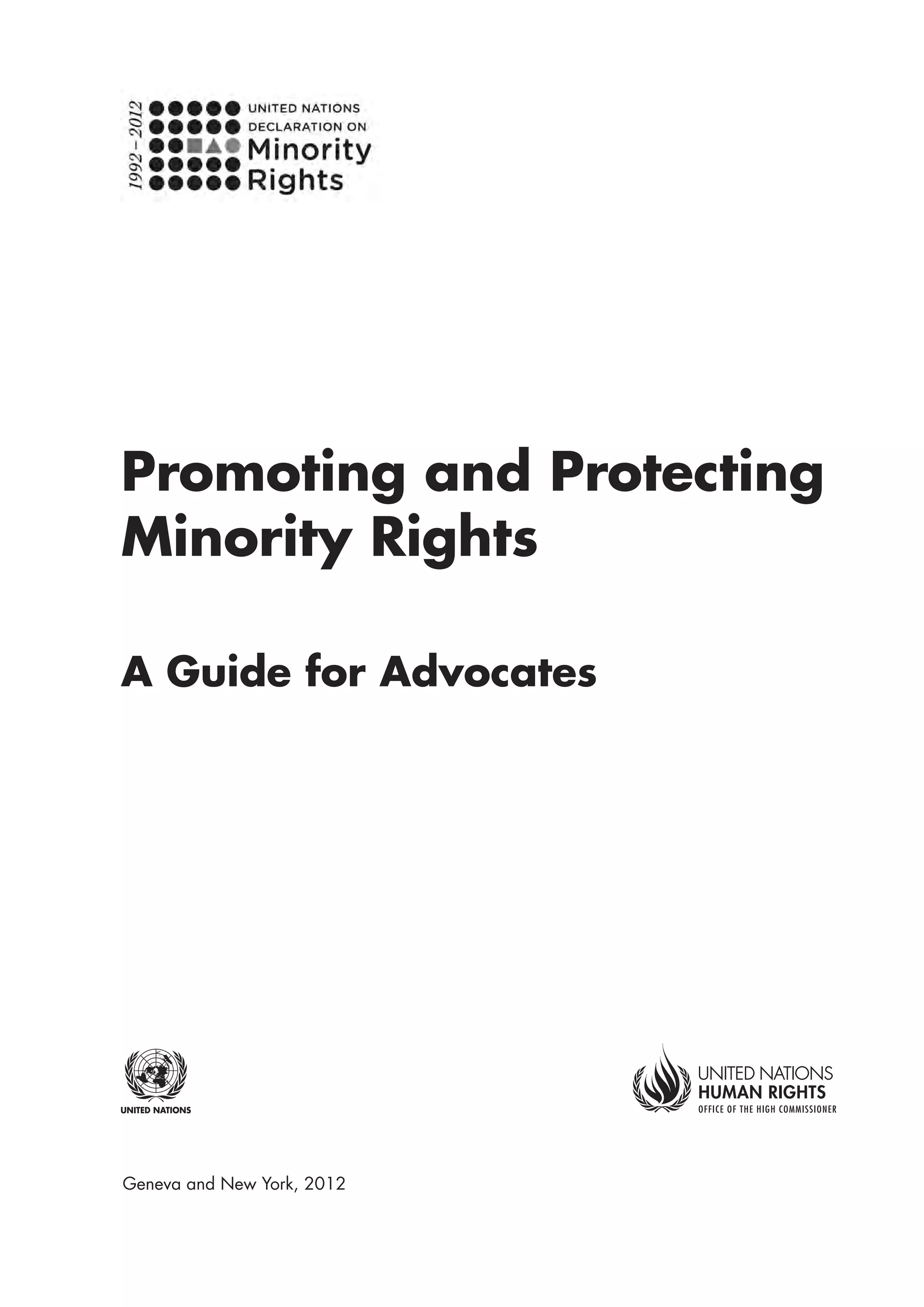 Promoting and protecting minority rights | PDF