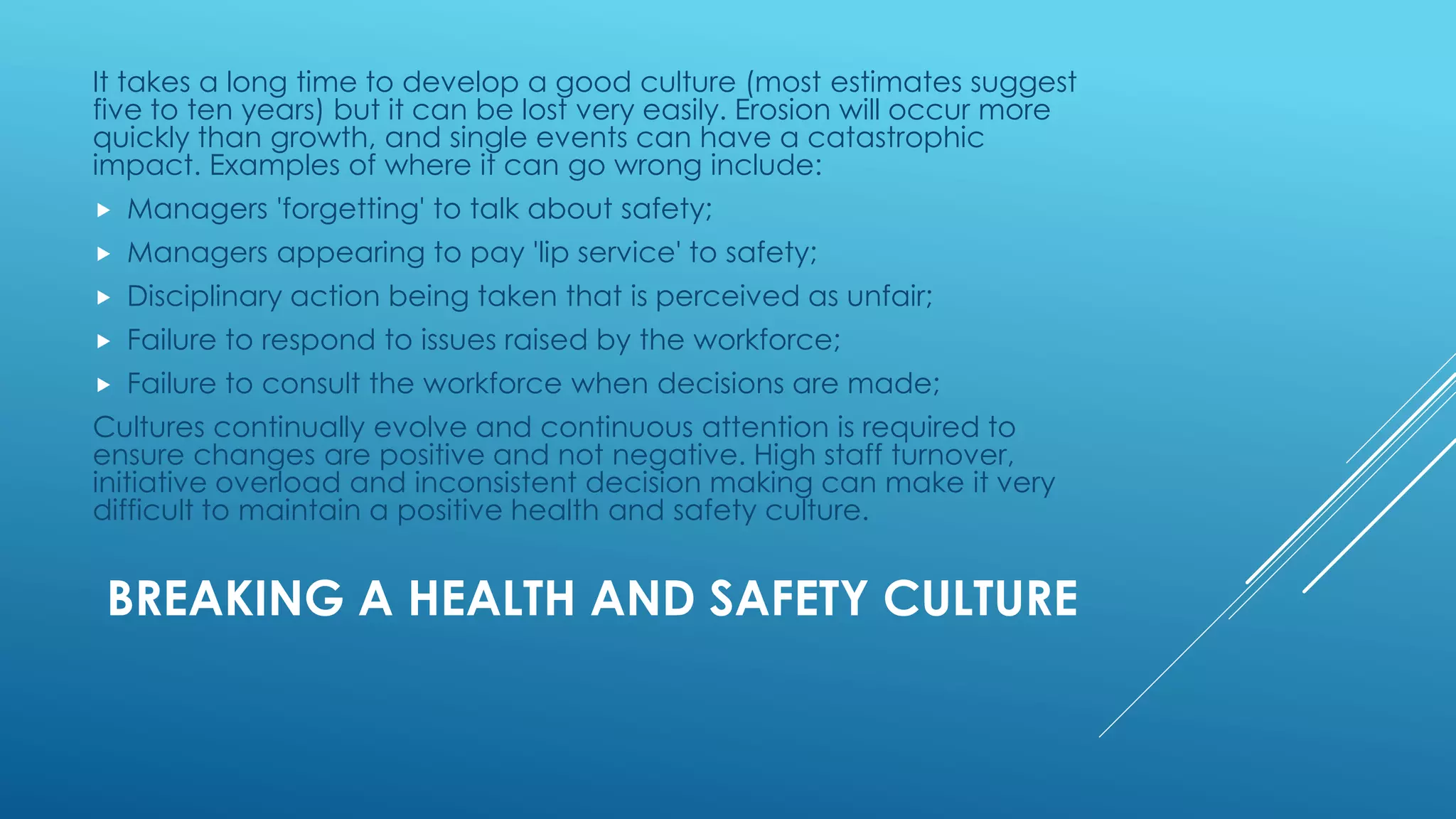 Promoting a positive health and safety culture | PPTX